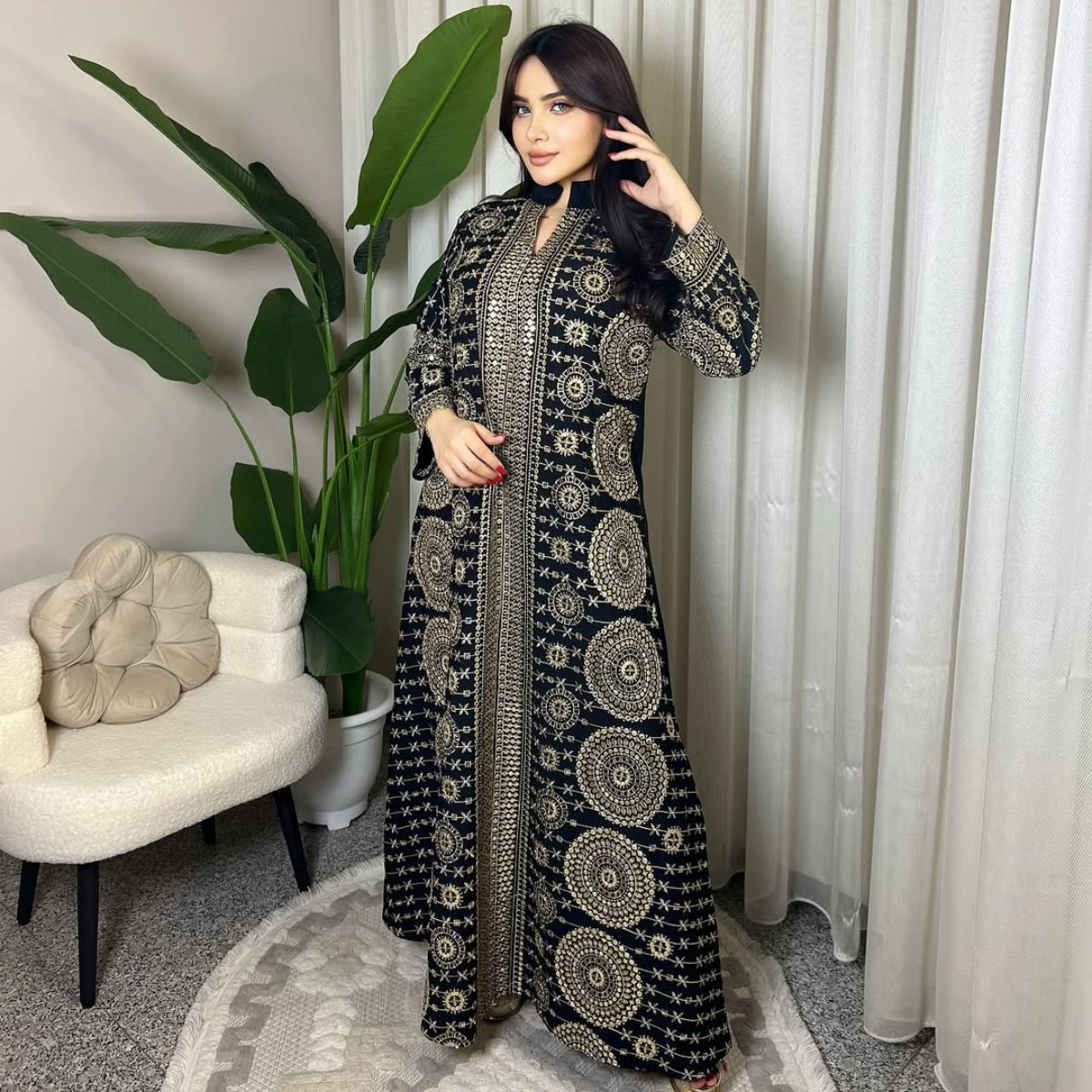 Layla Kaftan Abaya Dress – Pinkfig Boutique